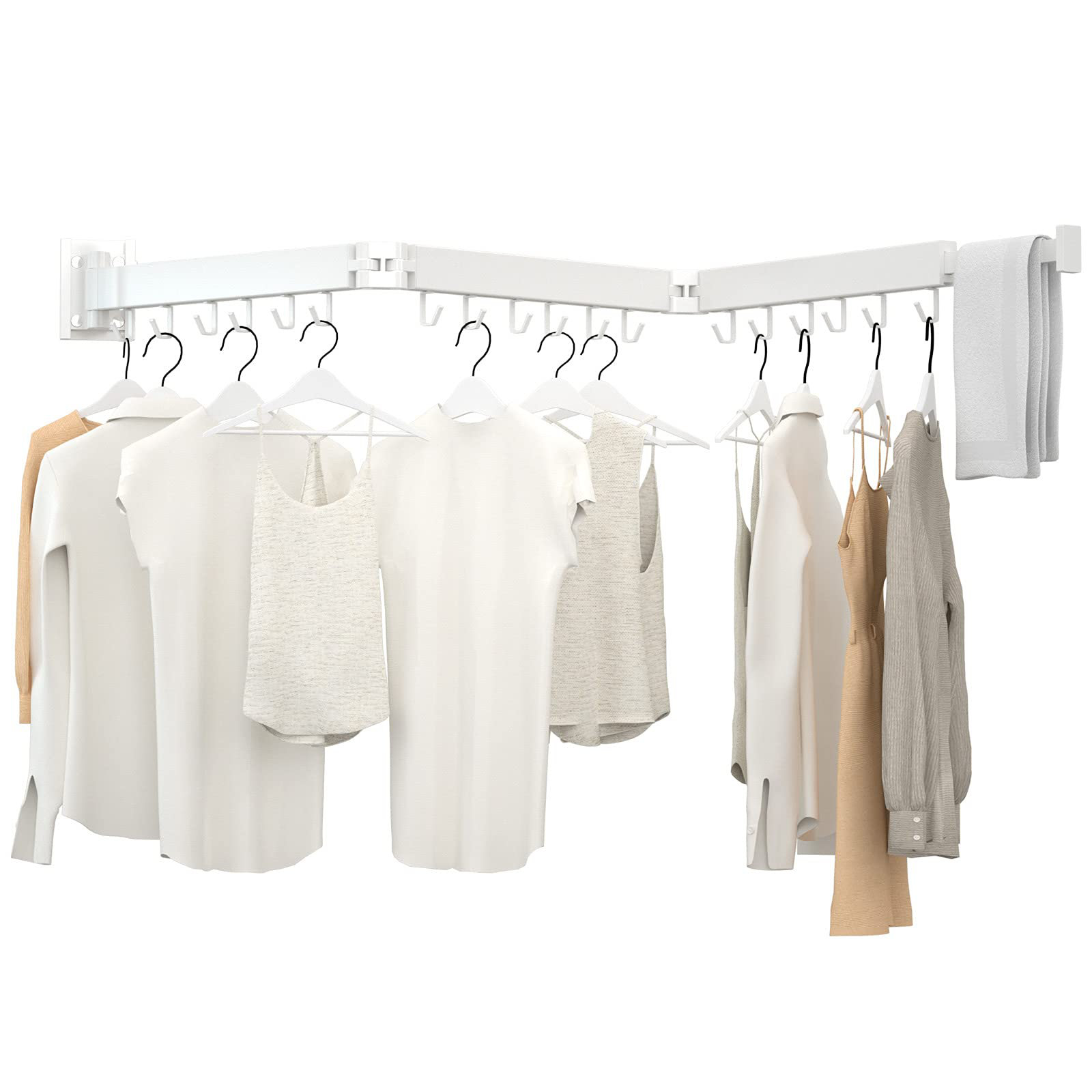 Latitude Run® Clothes Drying Rack, Laundry Drying Rack Wall Mounted ...